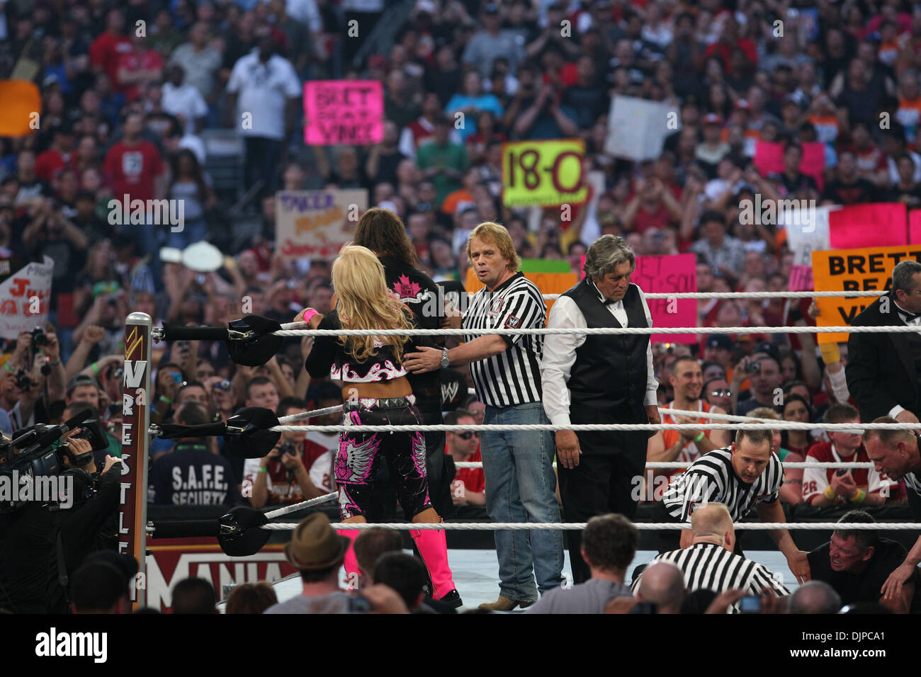 Mar 28, 2010 - Phoenix, Arizona, USA - Referee BRUCE HART during WWE ...