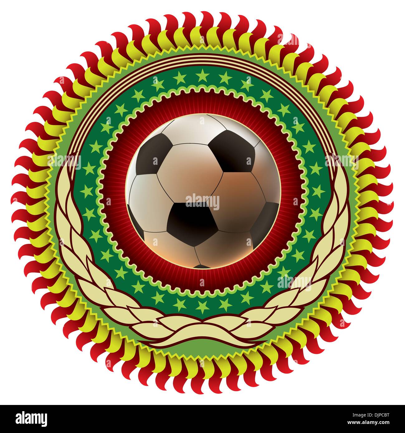 Illustrated colorful stylish football emblem Stock Vector Image & Art ...
