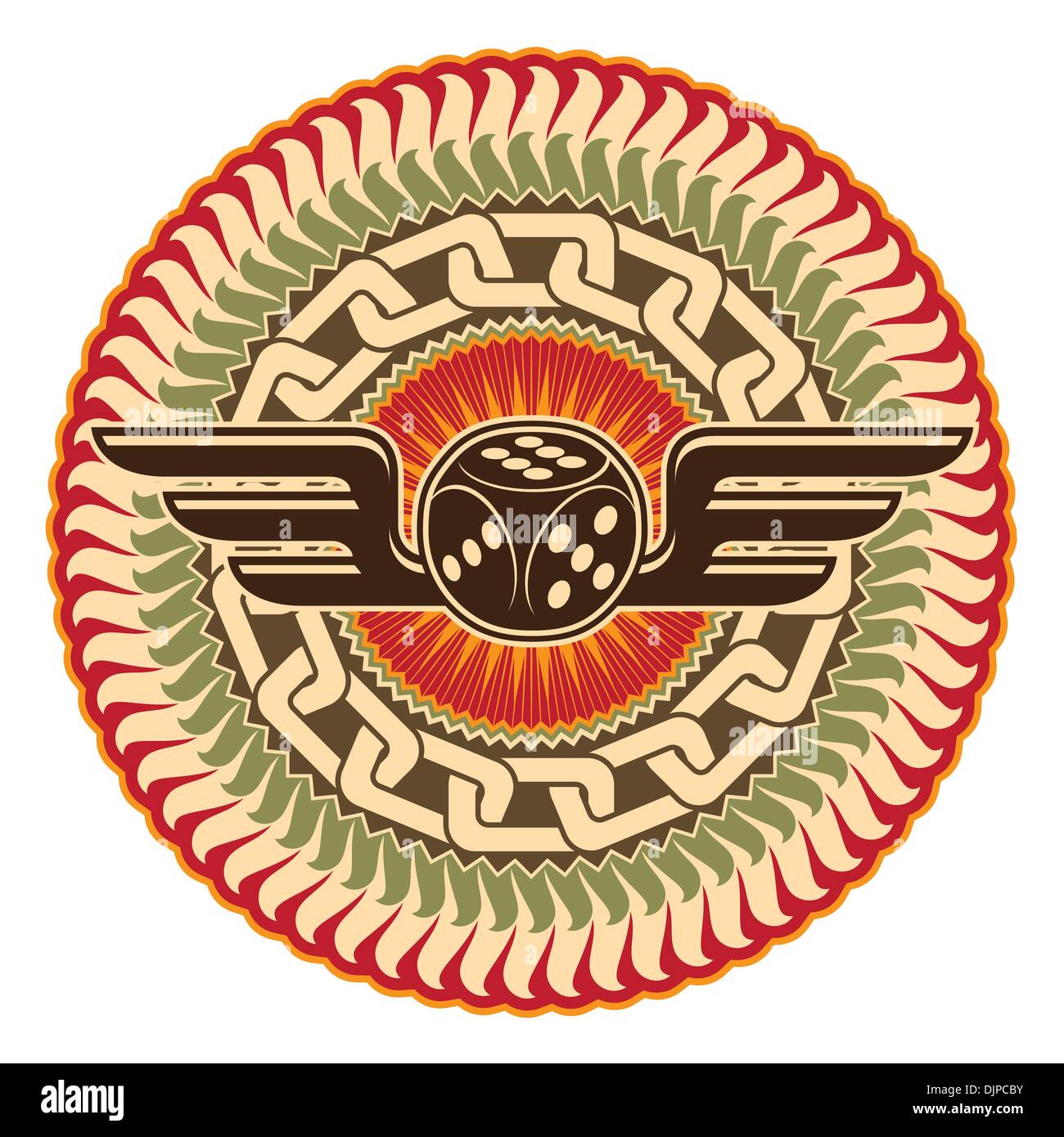 Dice emblem Stock Vector Images - Alamy