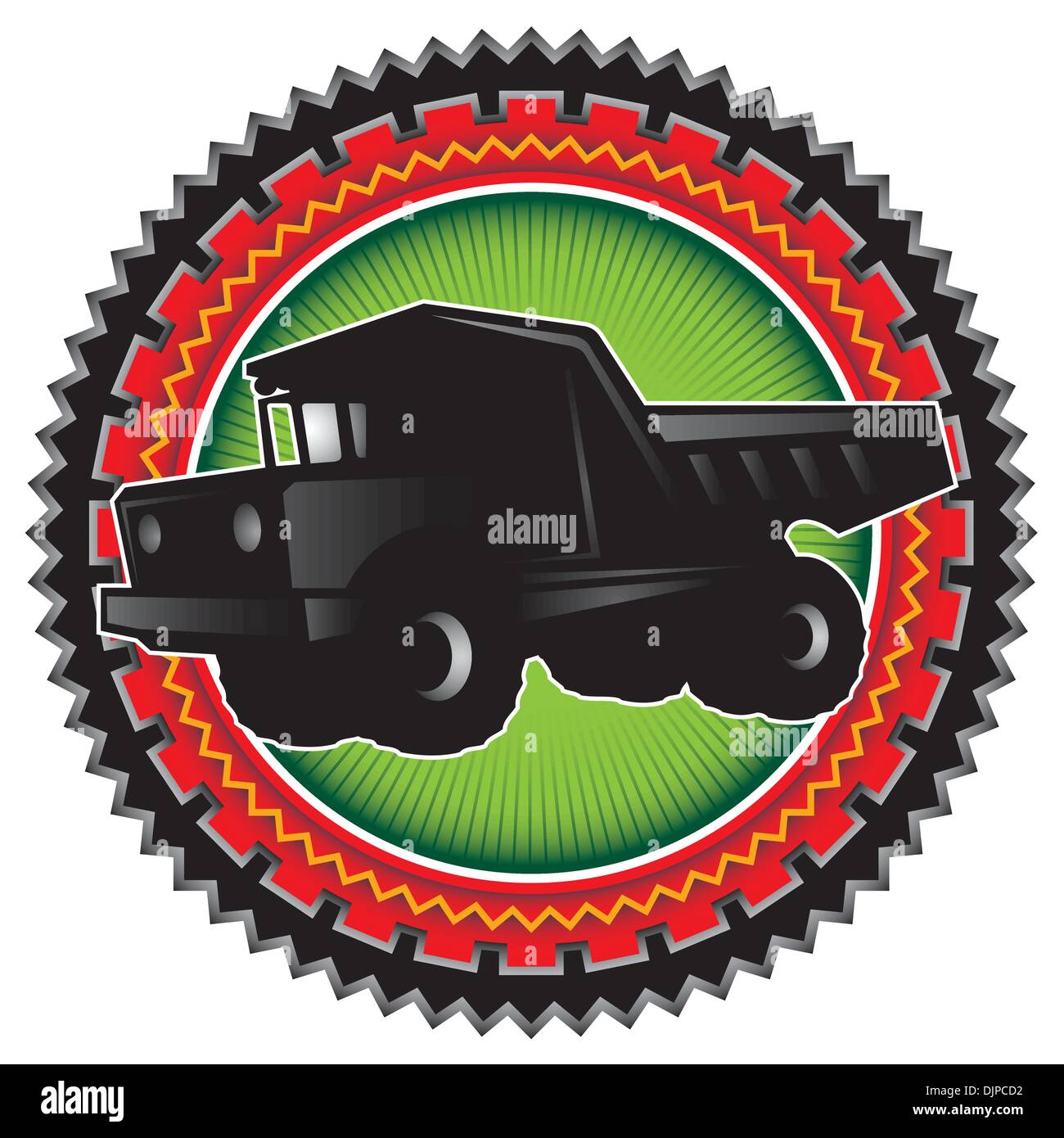 Crane dumper truck tractor Cut Out Stock Images & Pictures - Alamy