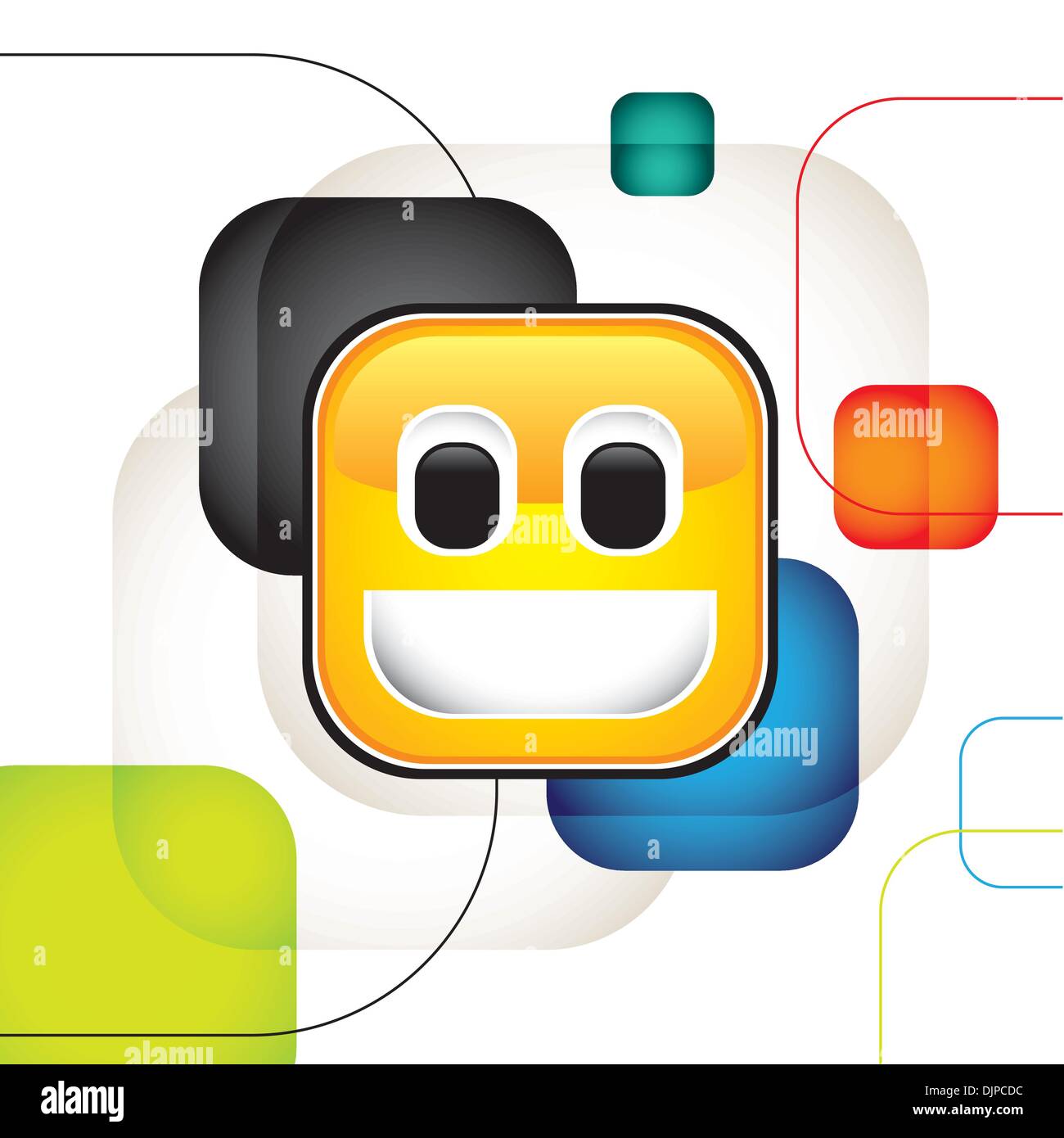 Illustrated modern banner with smiley icon Stock Vector Image & Art - Alamy