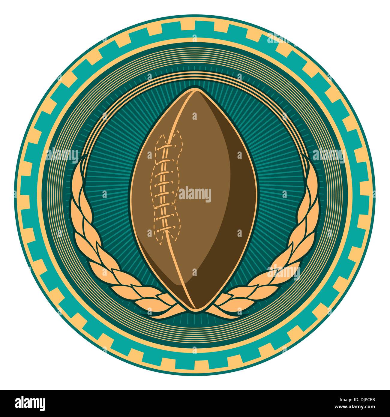 Illustrated retro american football badge Stock Vector Image & Art - Alamy