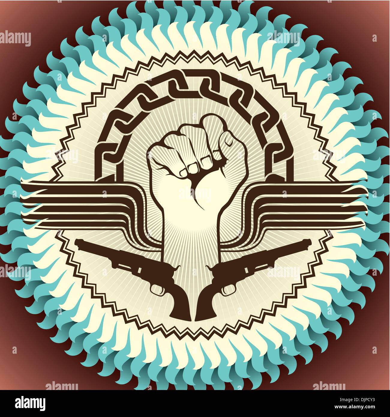 Modern crest with stylized objects Stock Vector Image & Art - Alamy