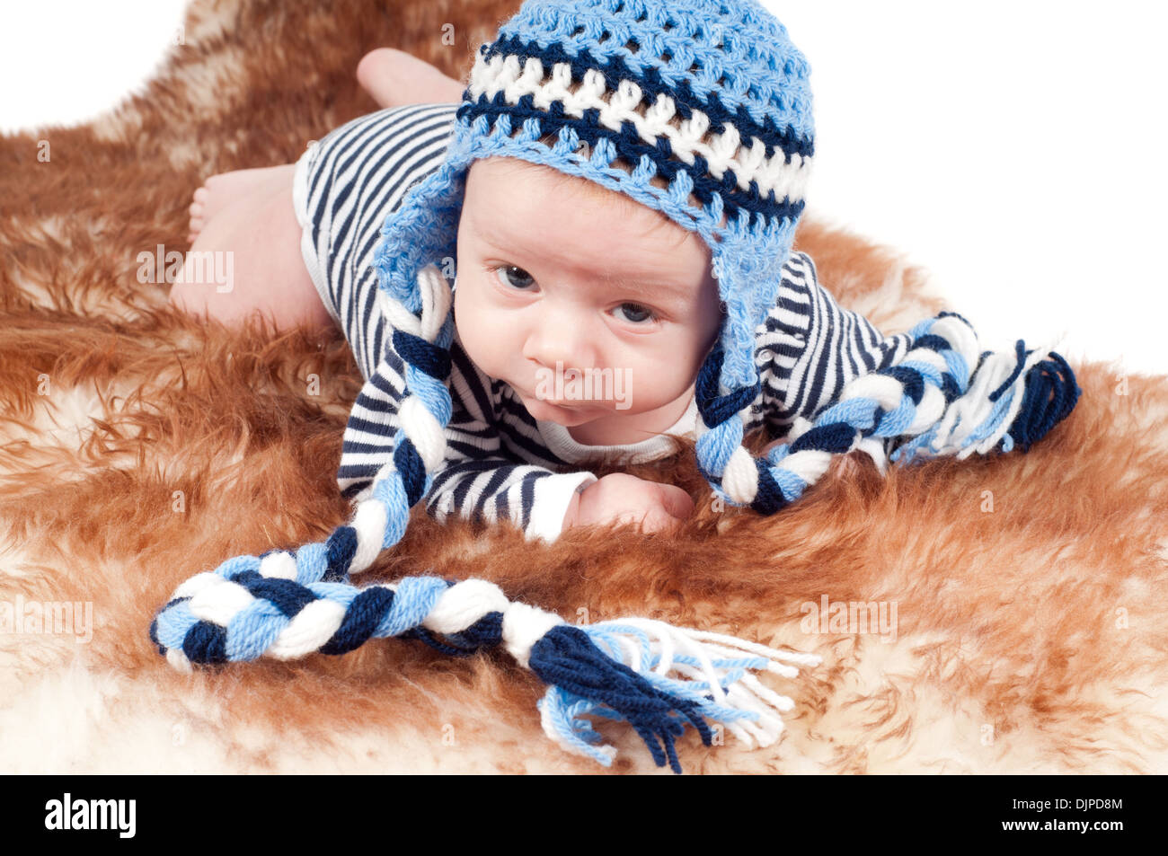 Newborn baby in funny hat Stock Photo - Alamy