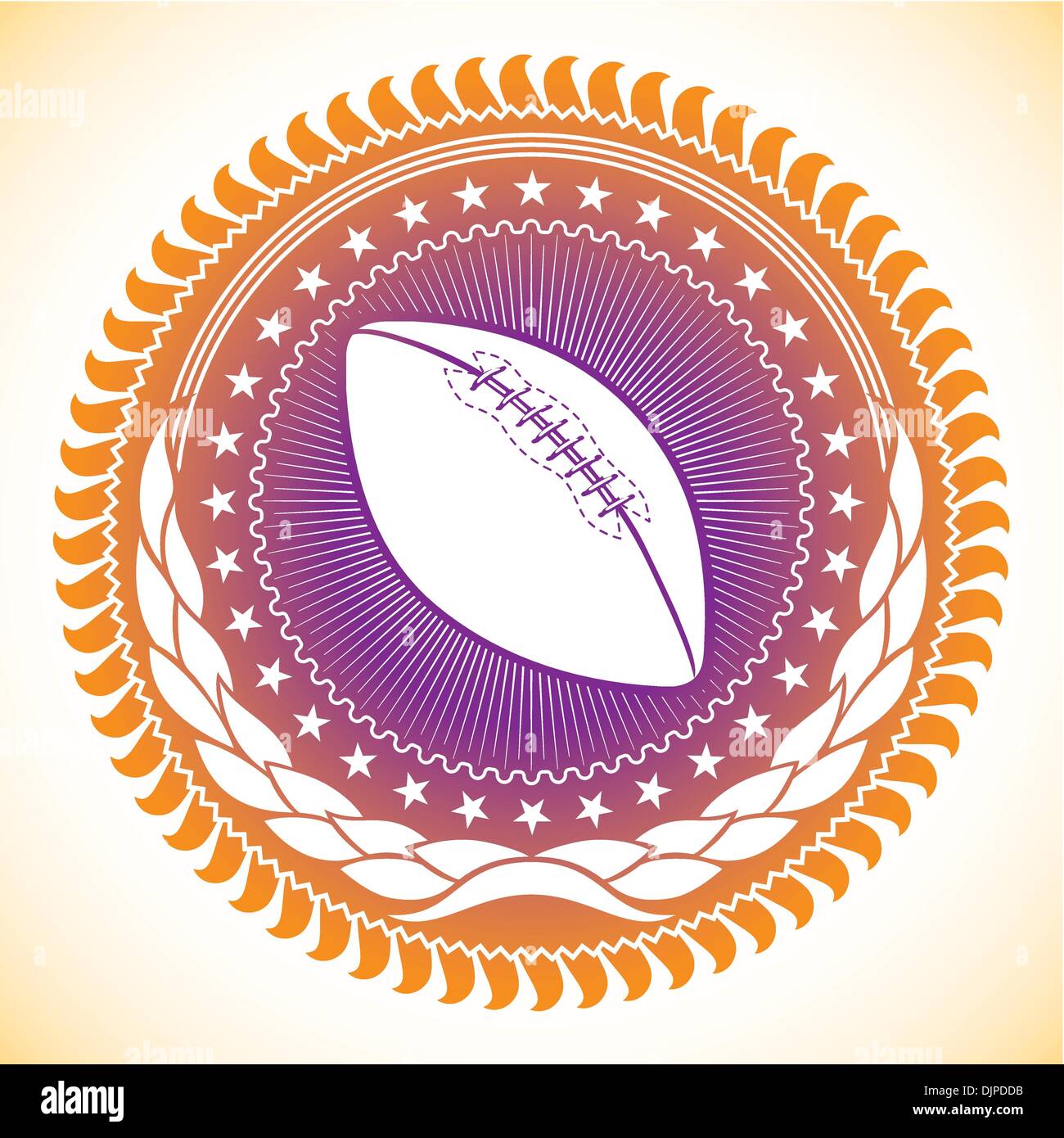 Modish illustrated american football emblem Stock Vector Image & Art ...