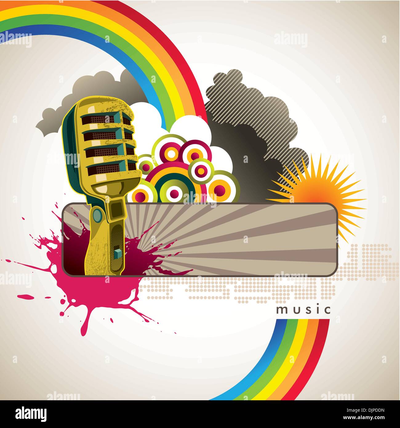 Music banner with designed retro elements Stock Vector Image & Art - Alamy