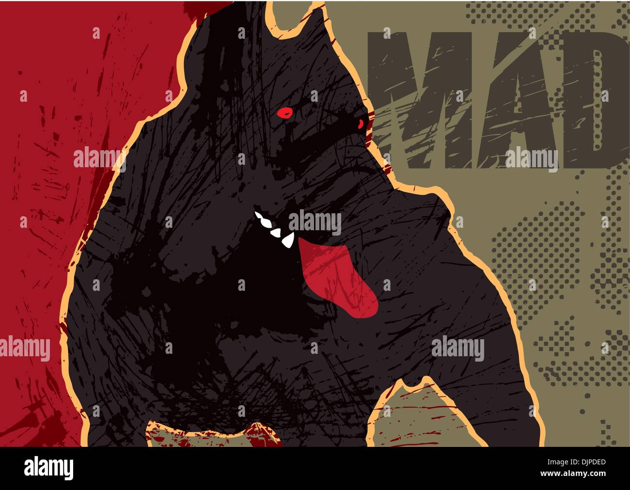 Poster mad dog Stock Vector Images - Alamy