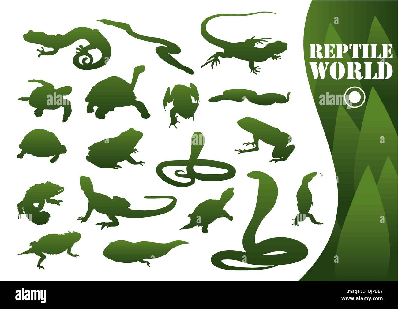 reptile silhouettes isolated Stock Vector Image & Art - Alamy