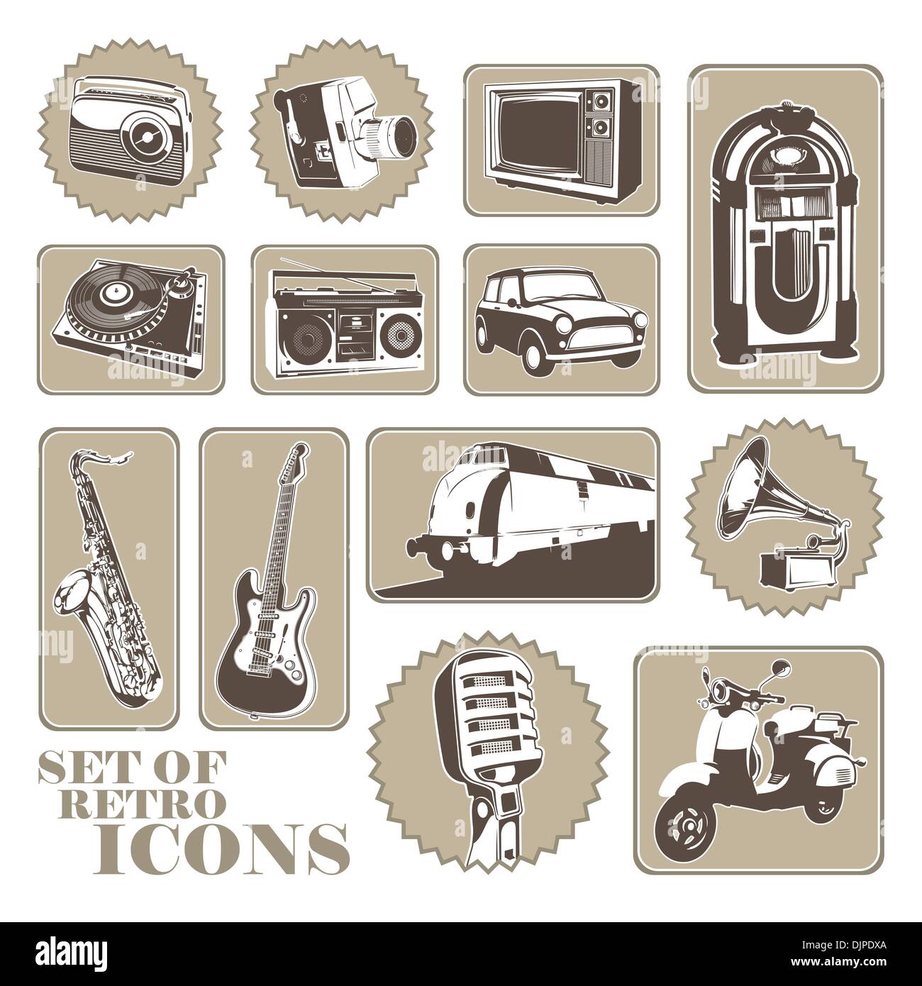 Retro television set graphic Stock Vector Images - Alamy