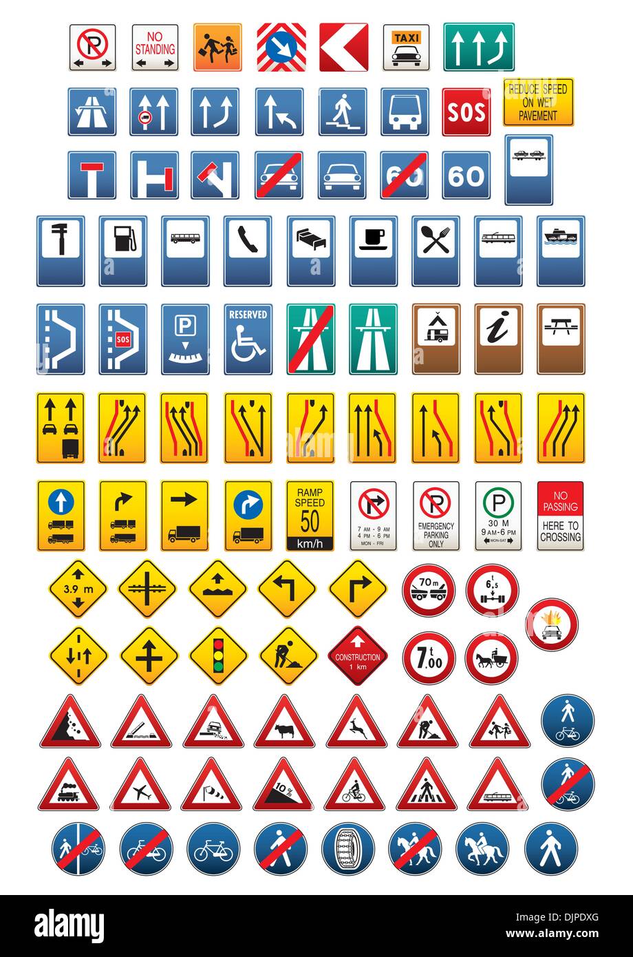 Set of traffic signs Stock Vector Image & Art - Alamy