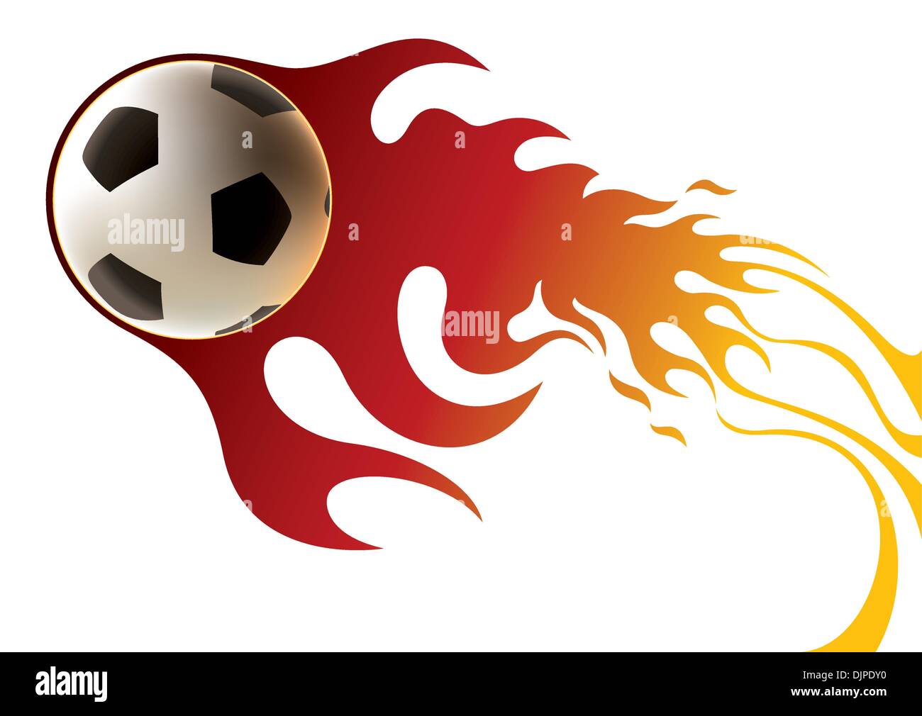 Soccer ball banner with stylized fire Stock Vector Image & Art - Alamy