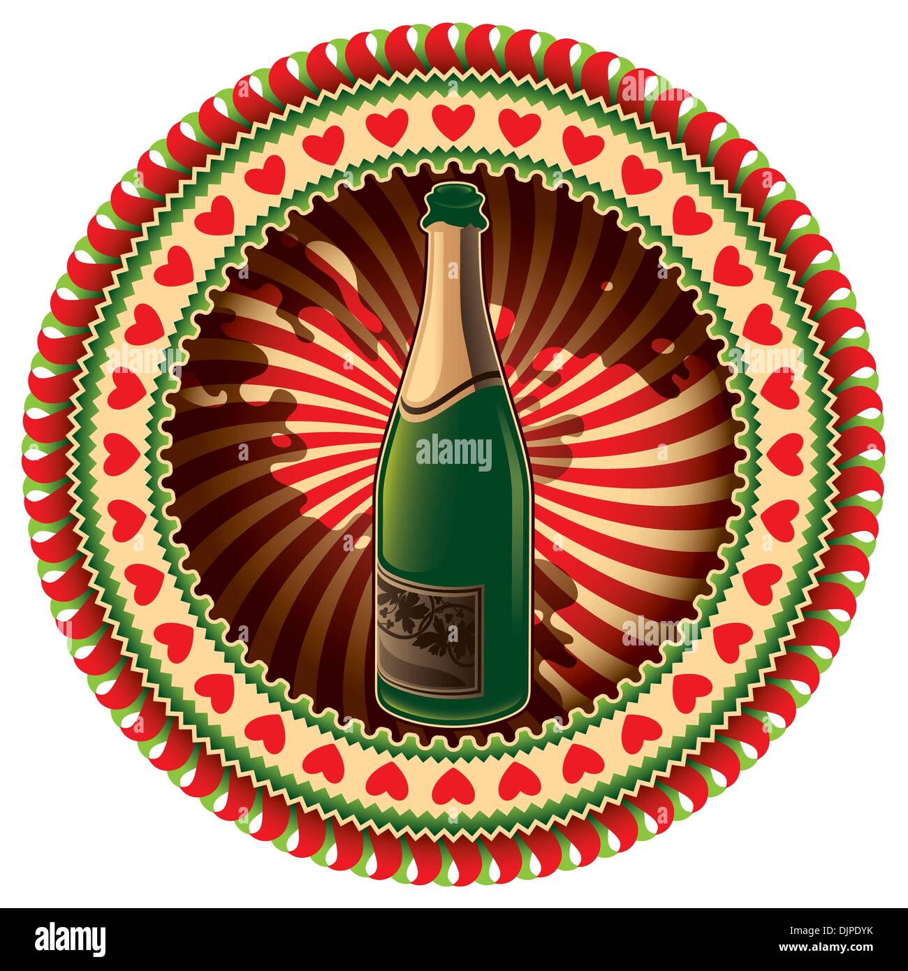 Champagne label closeup Stock Vector Images - Alamy