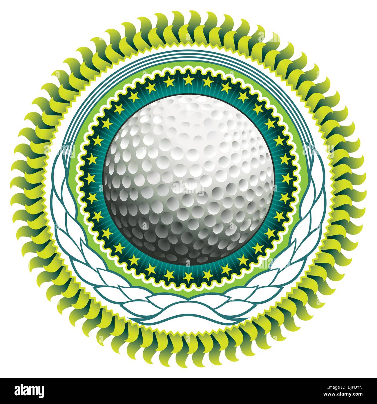 Stylish label with golf ball Stock Vector Image & Art - Alamy