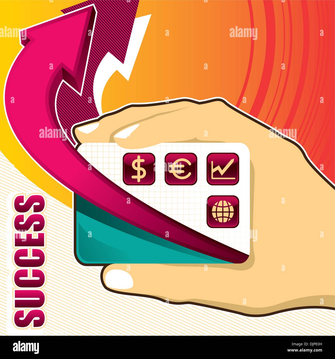 Hand holding green tag Stock Vector Images - Alamy