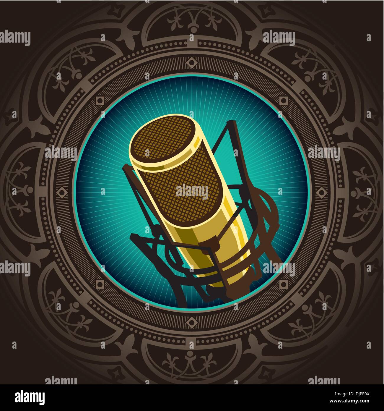 Retro Vintage Microphone Design at William Wickens blog