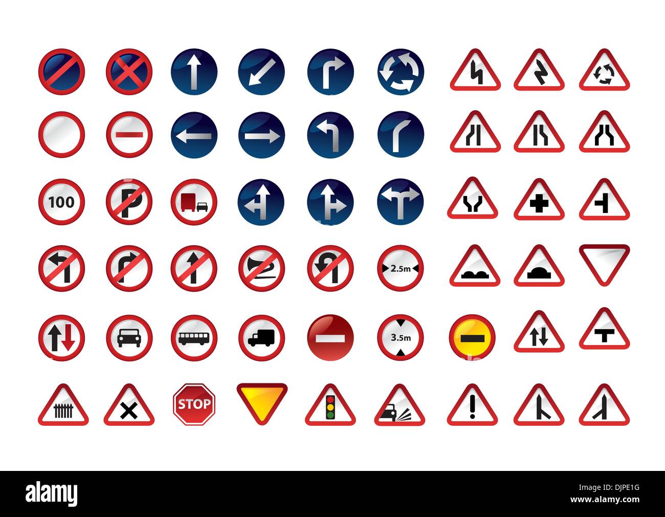 Road signs Stock Vector Images - Alamy