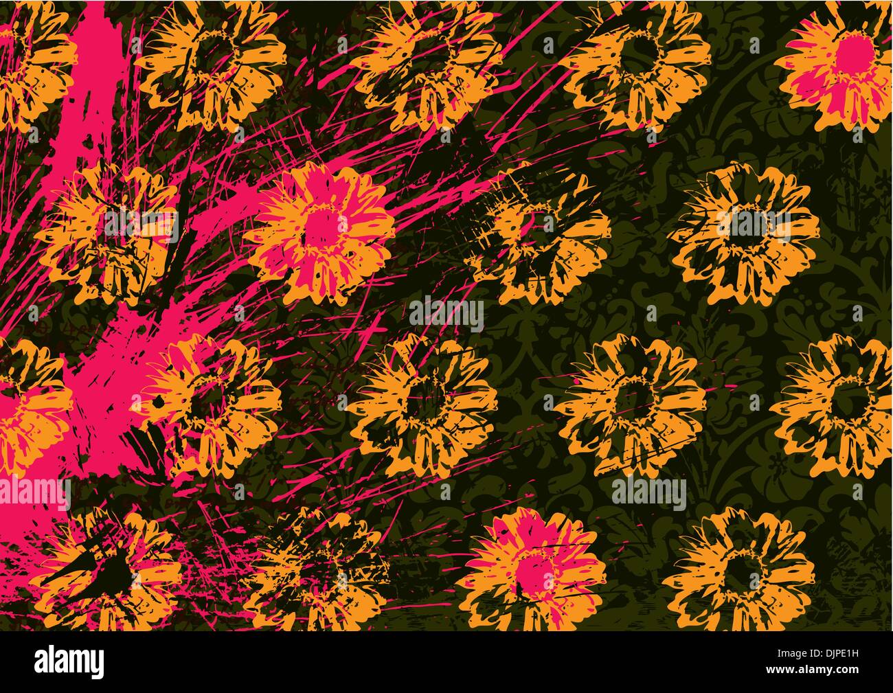 trash background with flowers Stock Vector Image & Art - Alamy