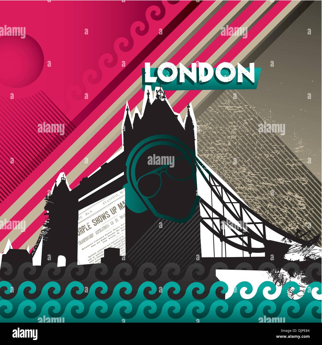 Urban designed banner with tower bridge Stock Vector Image & Art - Alamy