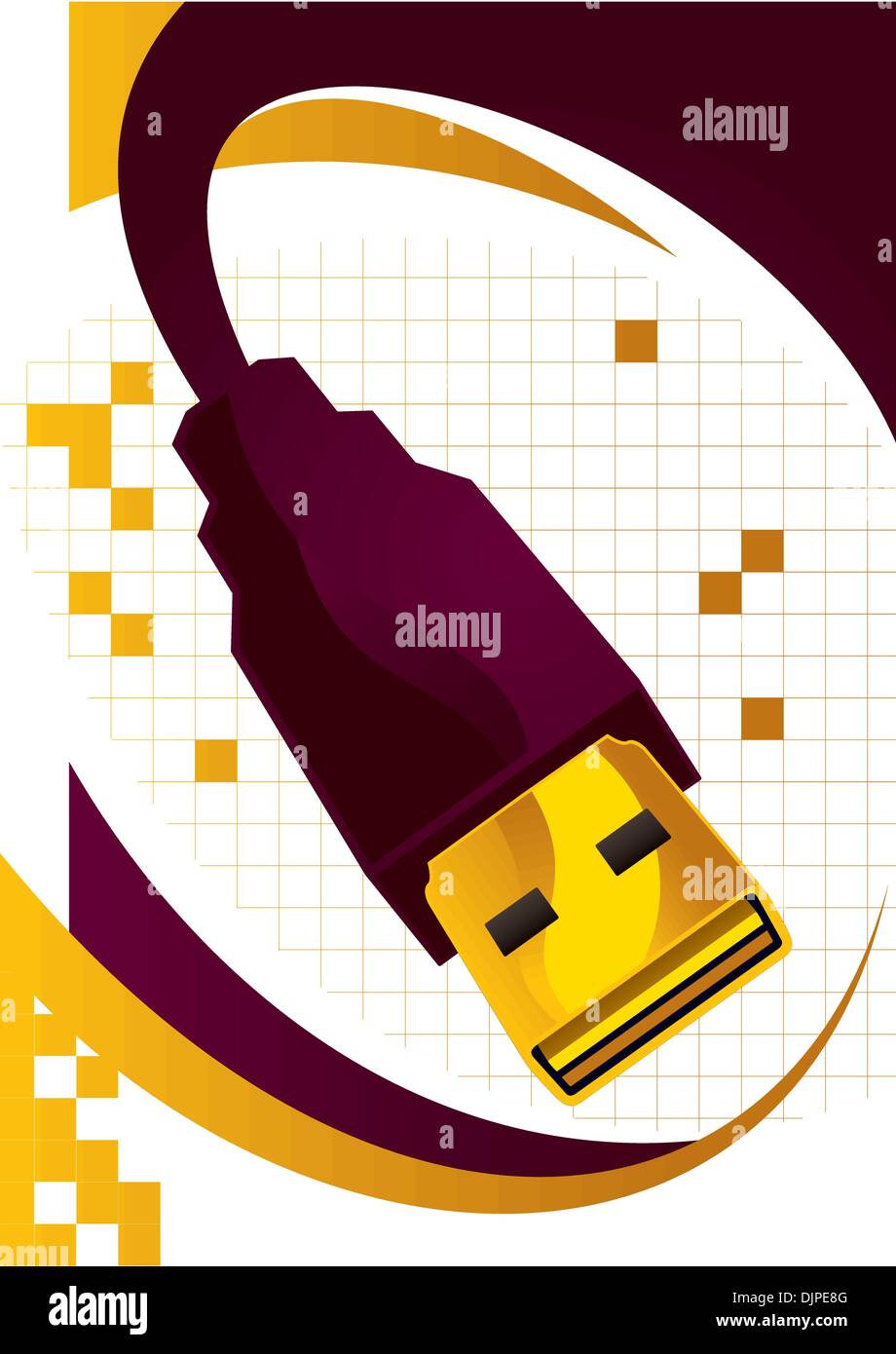 Monitor cable Stock Vector Images - Alamy