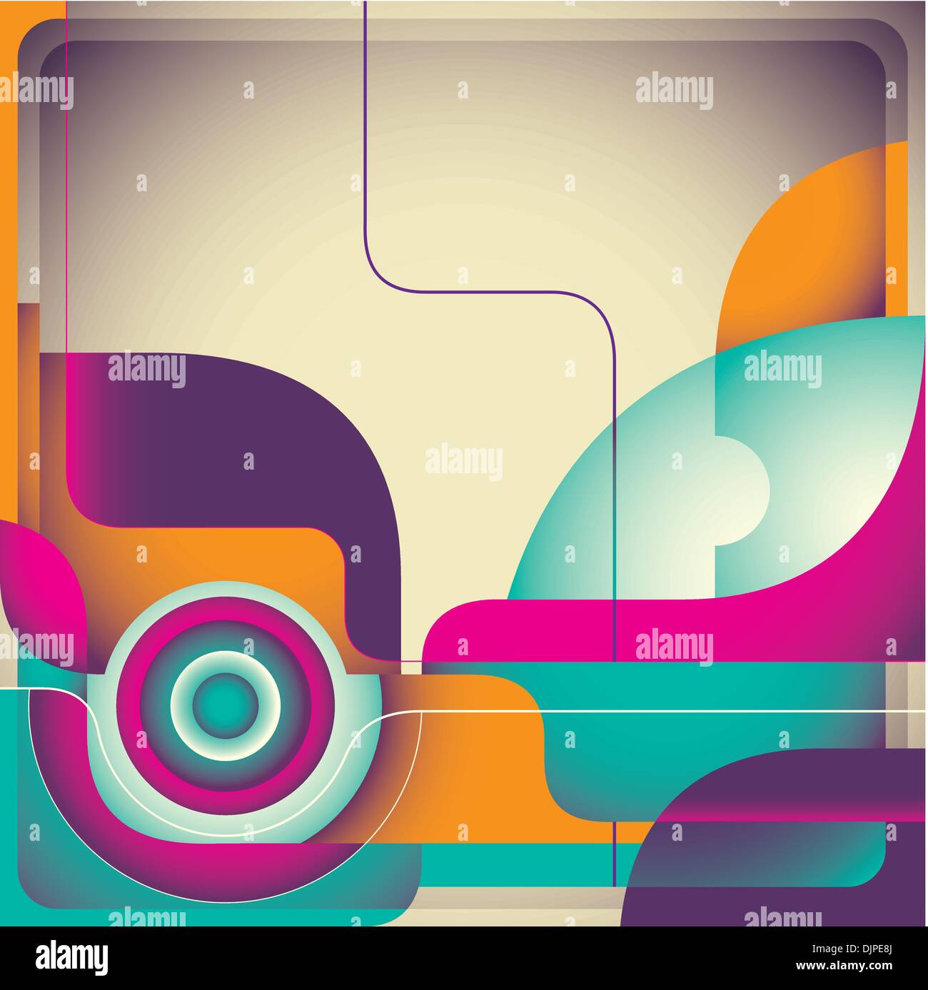 Vintage abstraction with designed shapes Stock Vector Image & Art - Alamy
