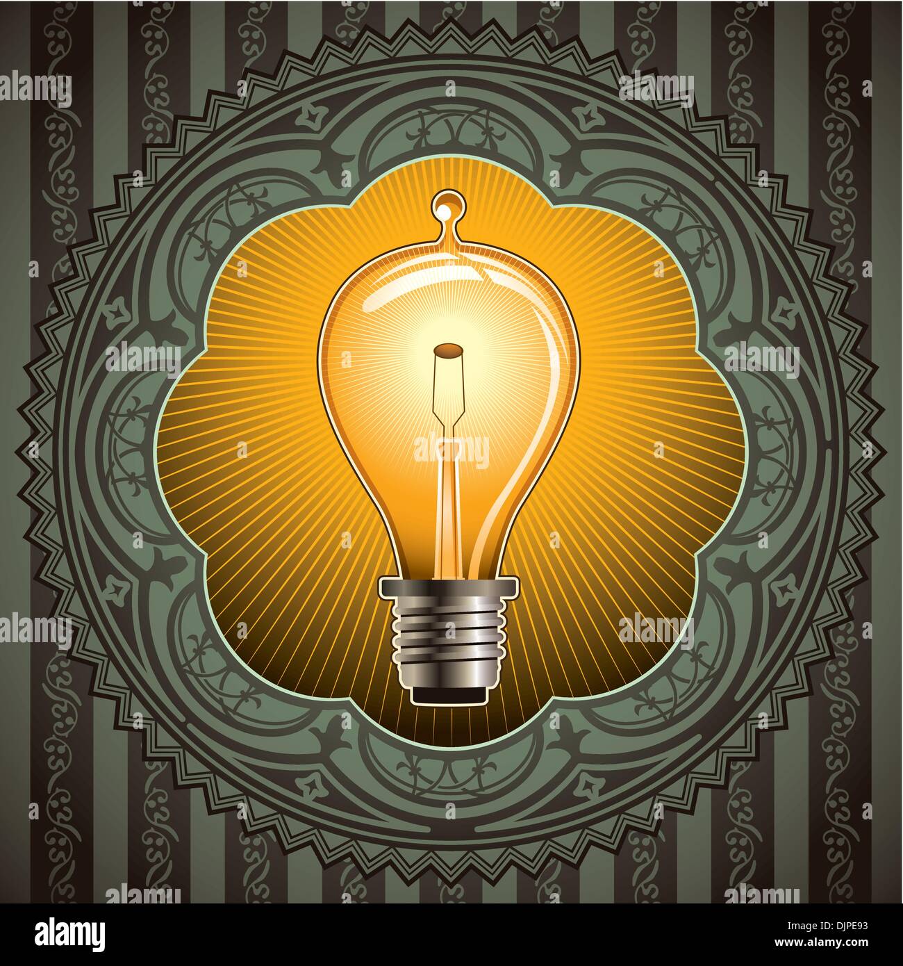 Vintage background with old bulb Stock Vector Image & Art - Alamy