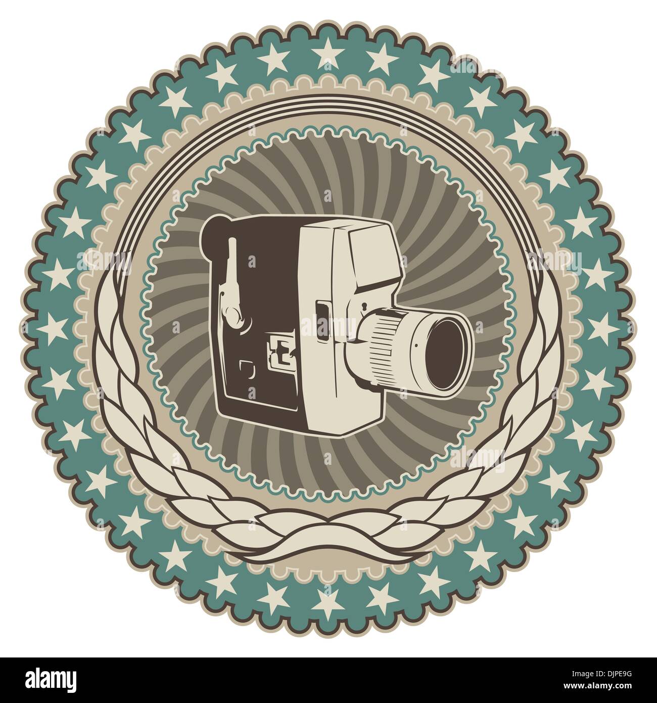 Vintage badge with retro camera Stock Vector Image & Art - Alamy