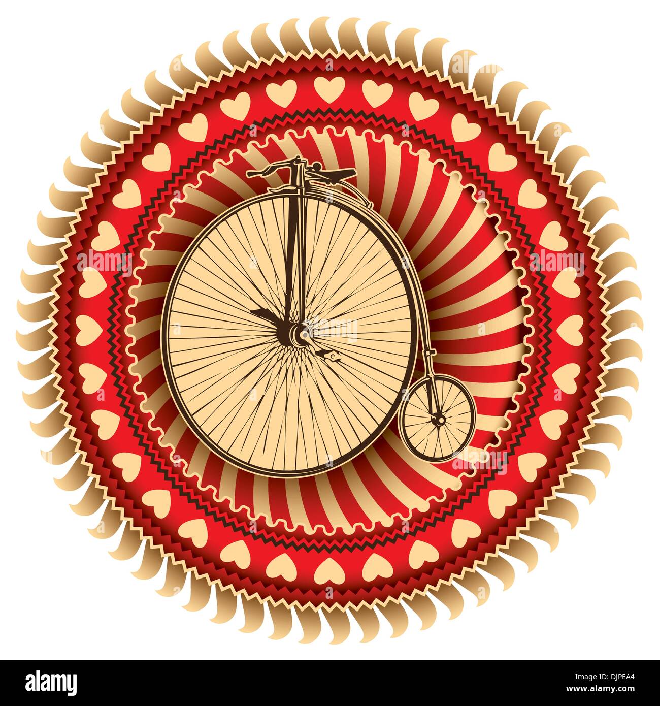 Old bicycle emblem Stock Vector Images - Alamy