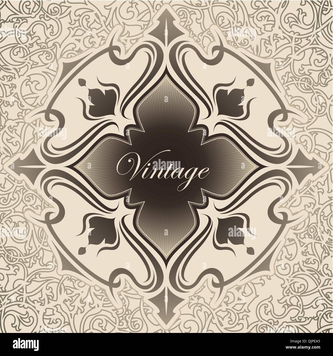 Vintage layout with floral decoration Stock Vector Image & Art - Alamy