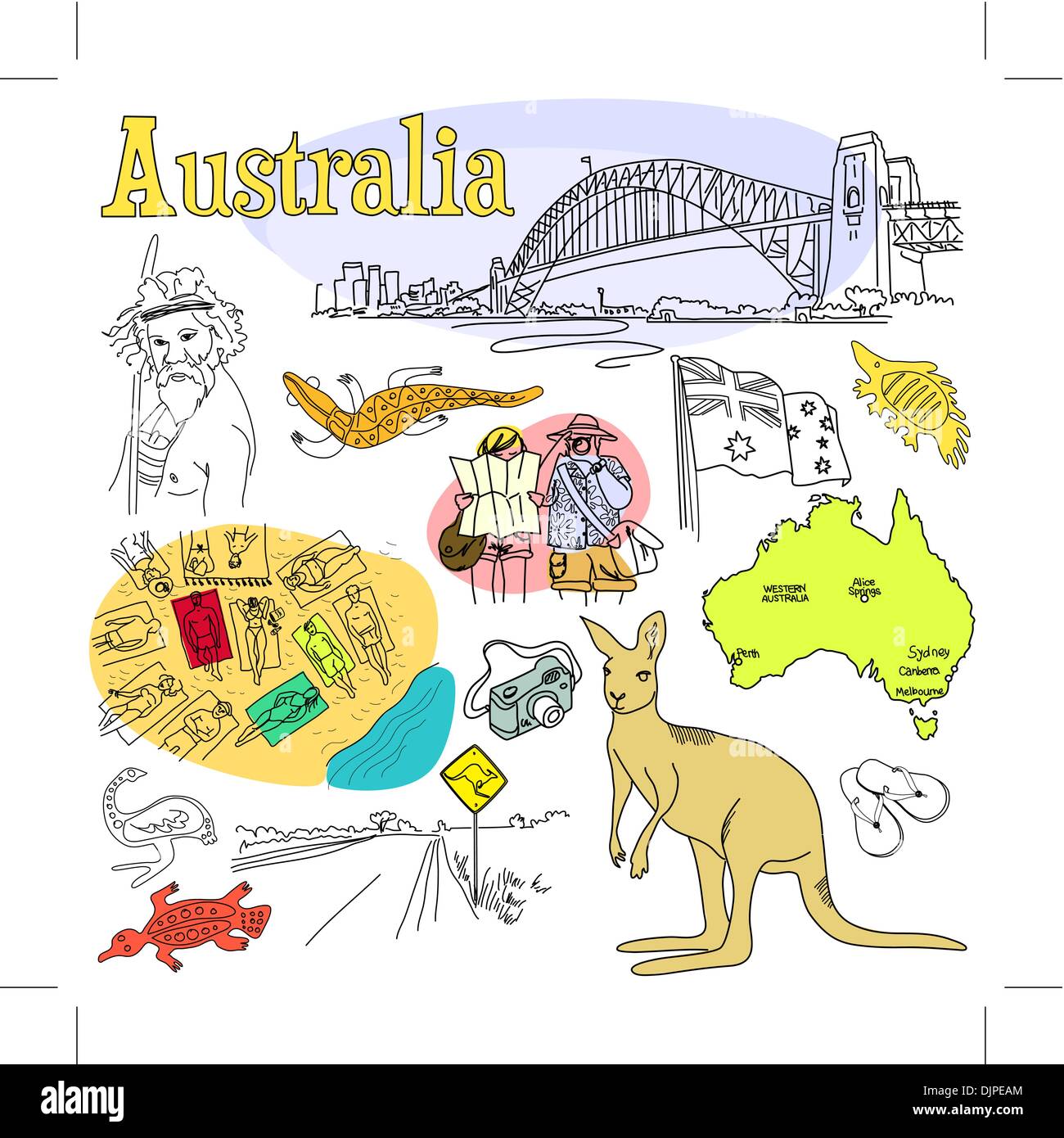 Australian adventure Stock Vector Images - Alamy