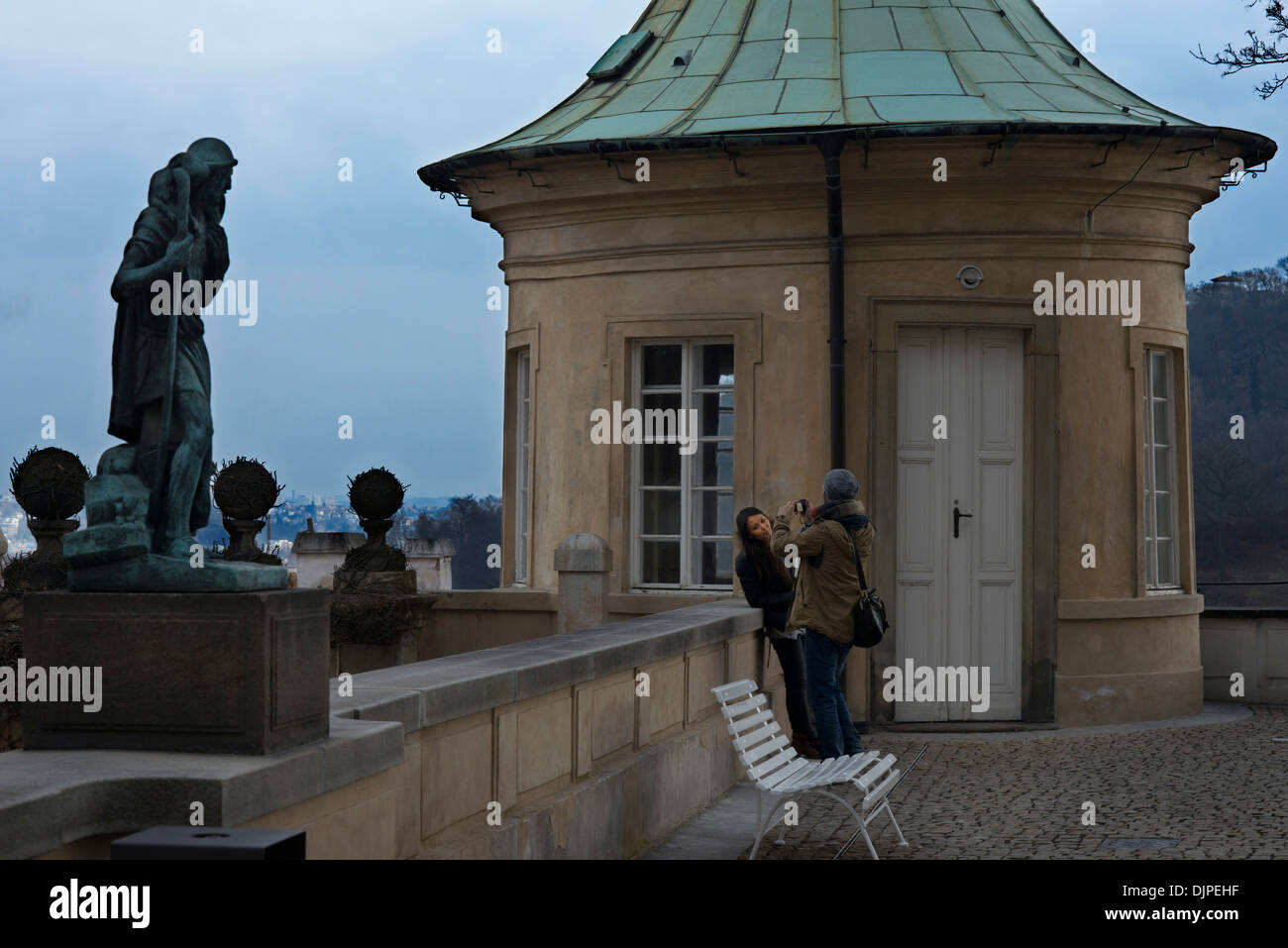 Inside the castle of Prague. Prague Castle ( Prague Castle in Czech) is ...