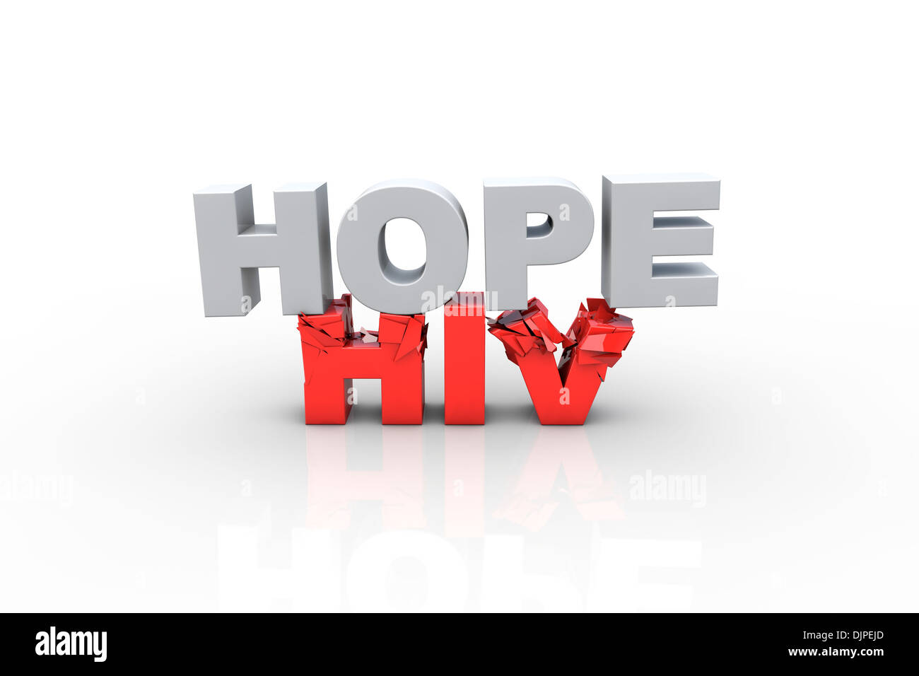 3d hope text breaking HIV text, over white background - Fight HIV ...