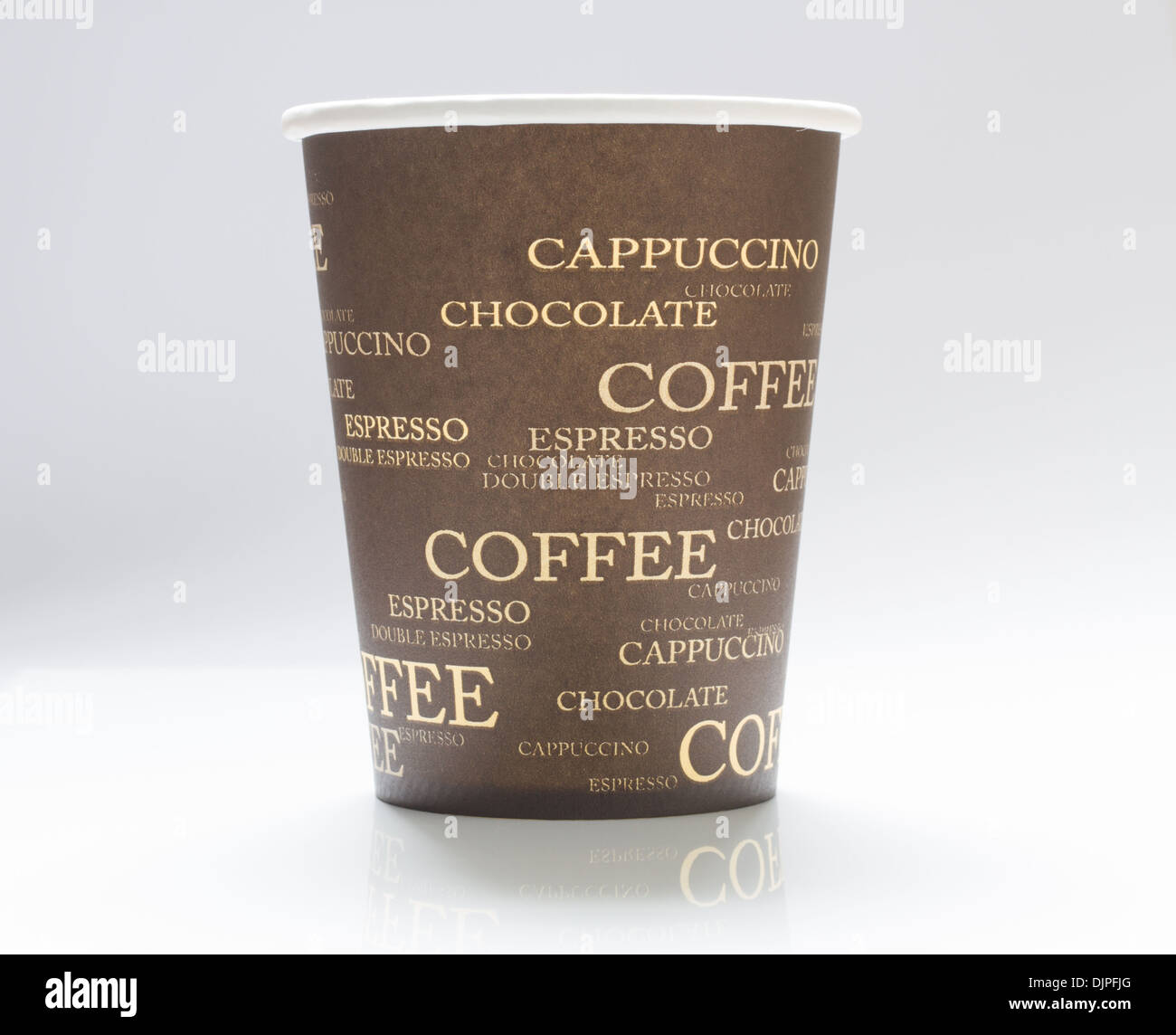 Beautiful cardboard disposable cup for coffee and other Stock Photo - Alamy