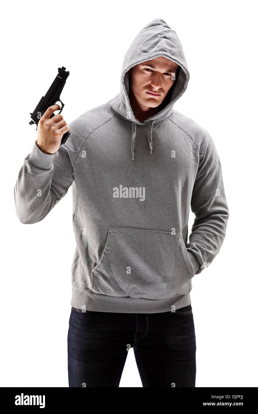 Person holding gun to head hi-res stock photography and images - Alamy