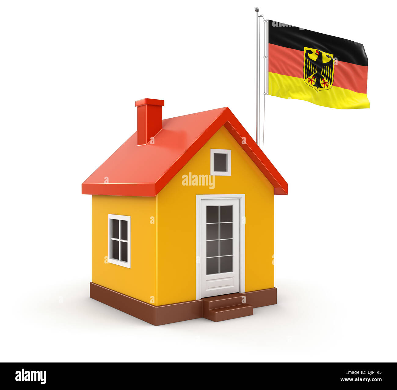House and German Flag (clipping path included Stock Photo - Alamy