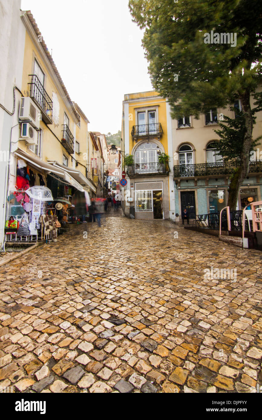 Beautiful view of the streets of Sintra town, Portugal Stock Photo - Alamy