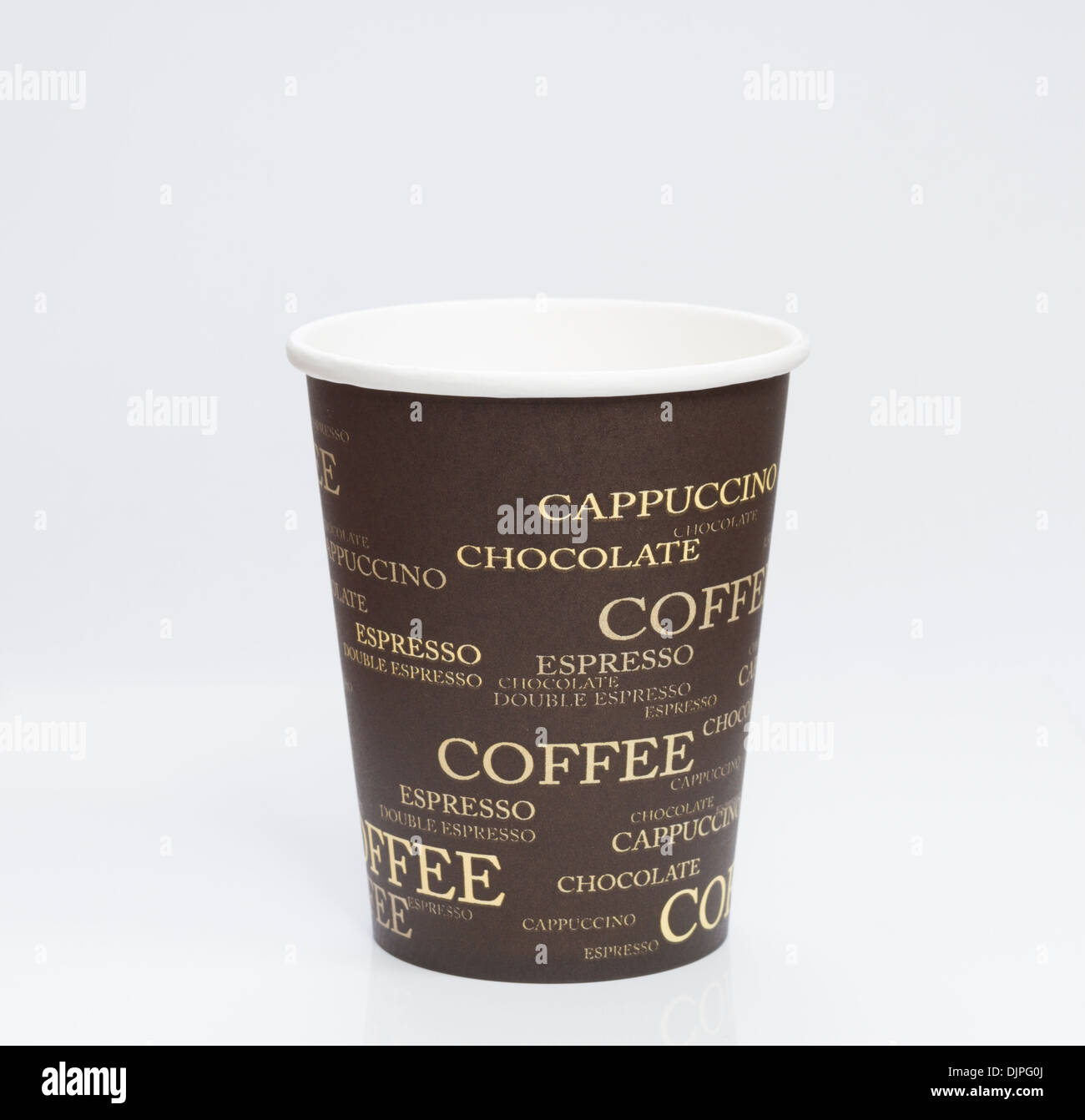 Beautiful cardboard disposable cup for coffee and other Stock Photo - Alamy