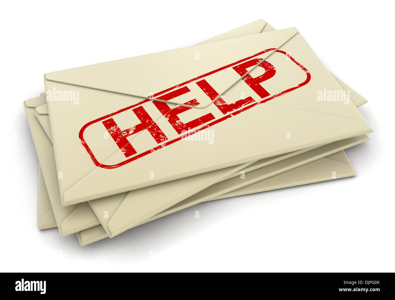 Help letters (clipping path included Stock Photo - Alamy