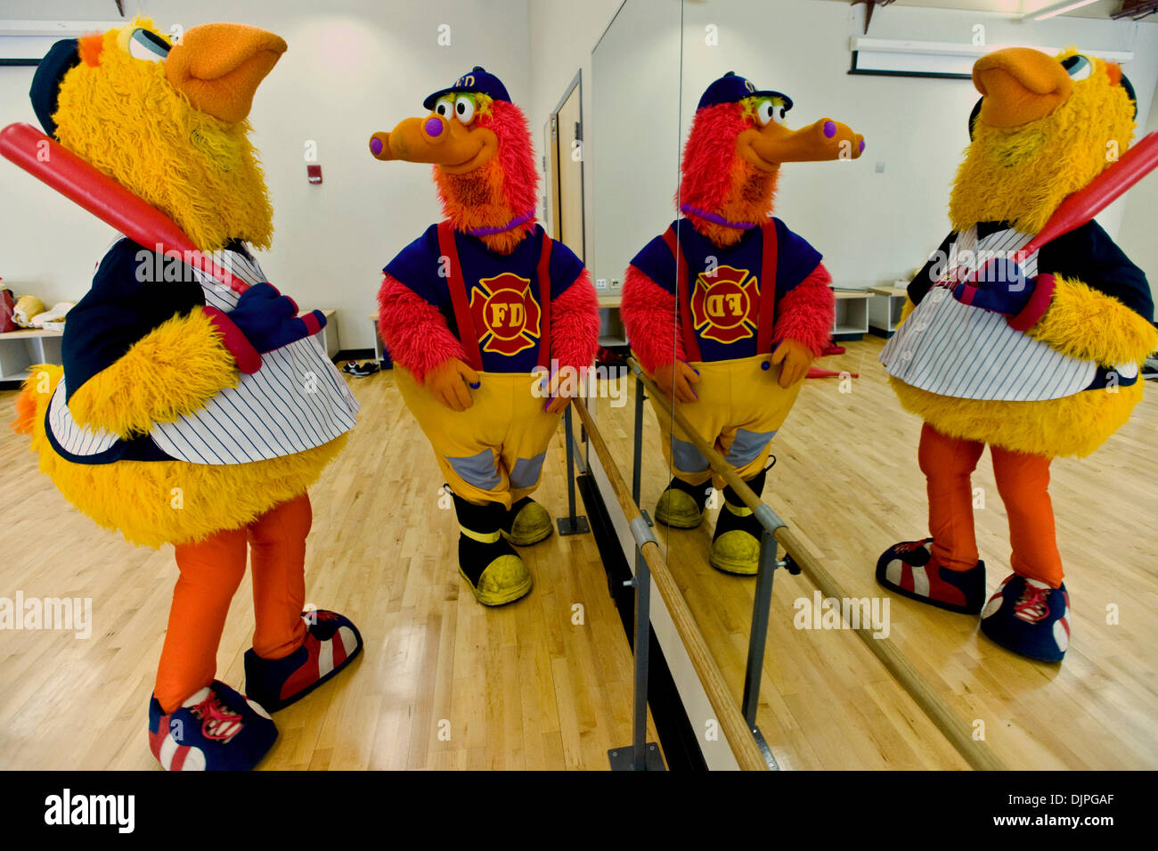 March 20, 2010 - Kutztown, Pennsylvania, USA - Mascot performers work ...