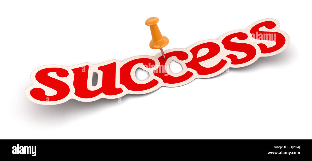 Push Pin and success (clipping path included Stock Photo - Alamy