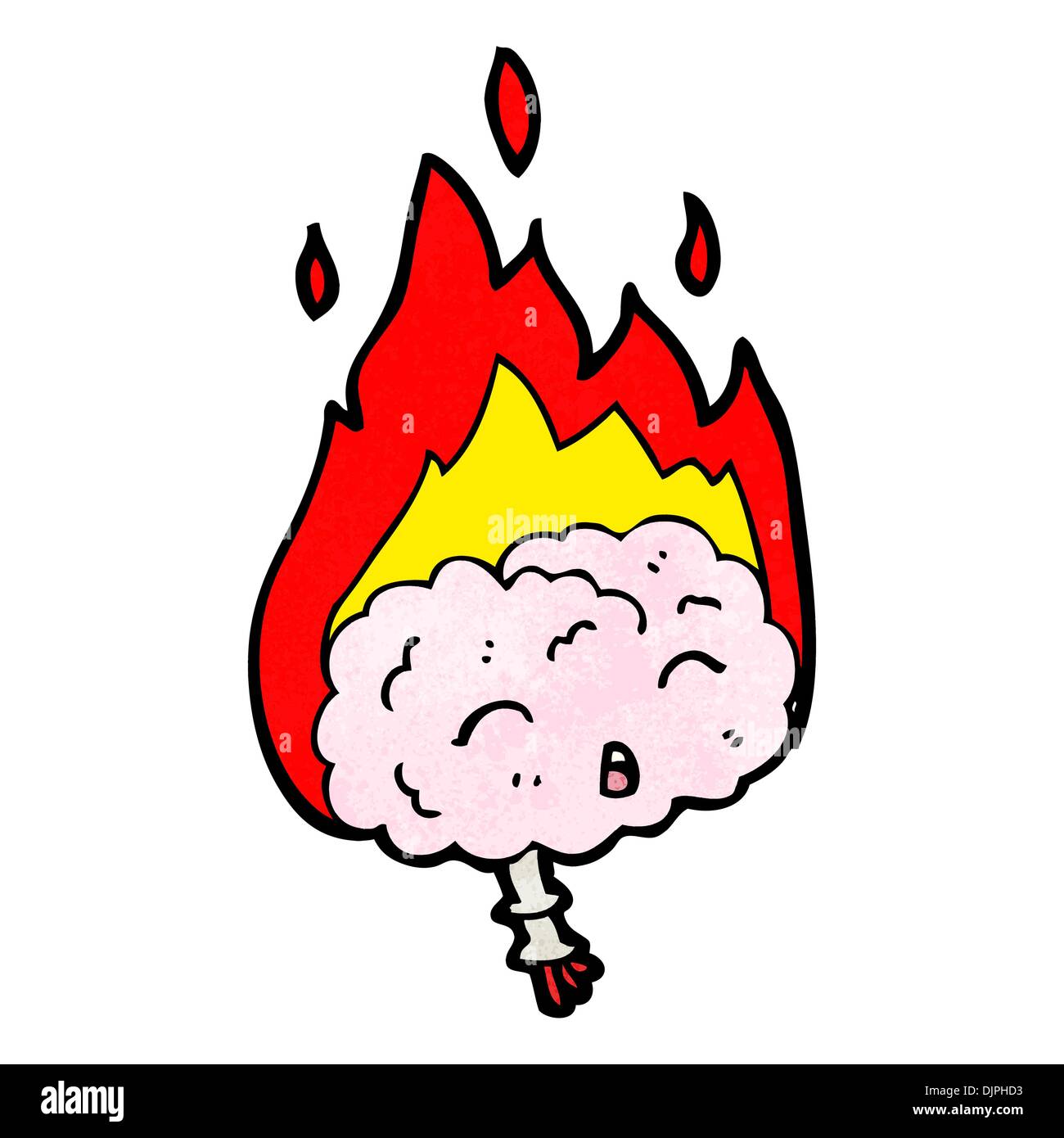Brain On Fire Clipart Black&white