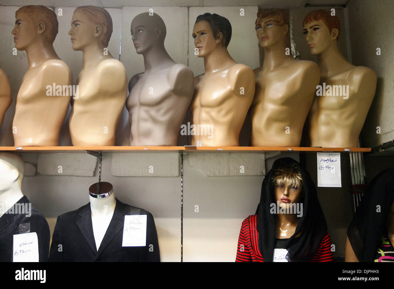 Tehran, Iran. 24th Dec, 2012. Mannequins in shop displays in Tehran ...