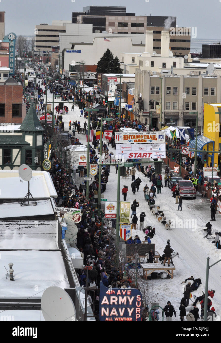 Mar 06, 2010 - Anchorage, Alaska, USA - Iditarod musher KIRK BARNUM ...