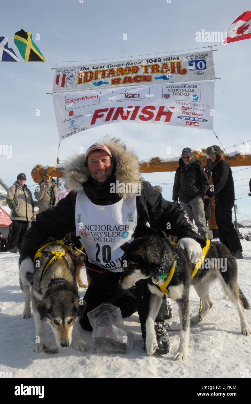 Mar 16, 2010 - Nome, Alaska, USA - Second place Iditarod musher HANS ...