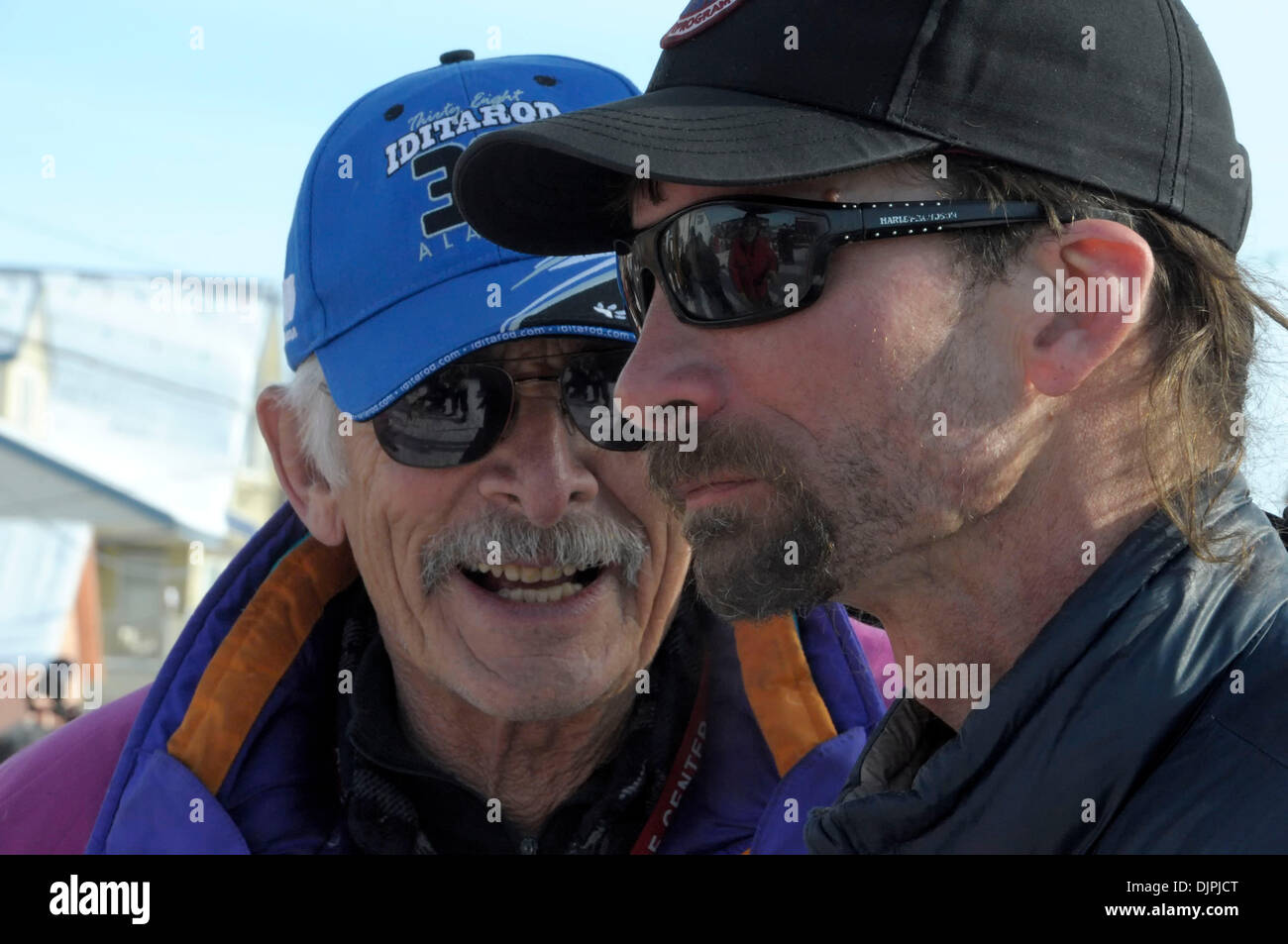 Mar 16, 2010 - Nome, Alaska, USA - LANCE MACKEY (R) with his father ...