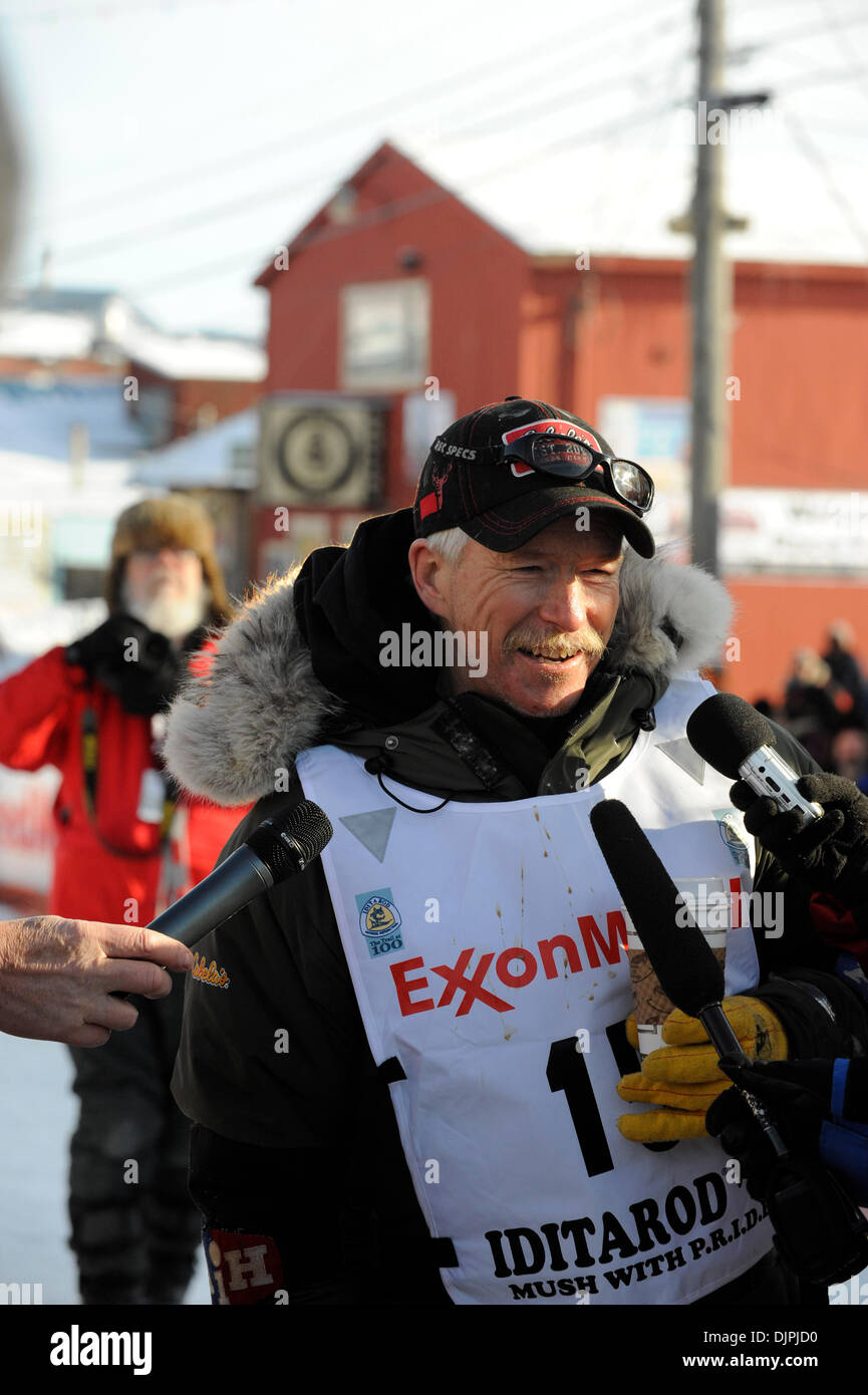 Mar 16, 2010 - Nome, Alaska, USA - JEFF KING arrives in third place ...