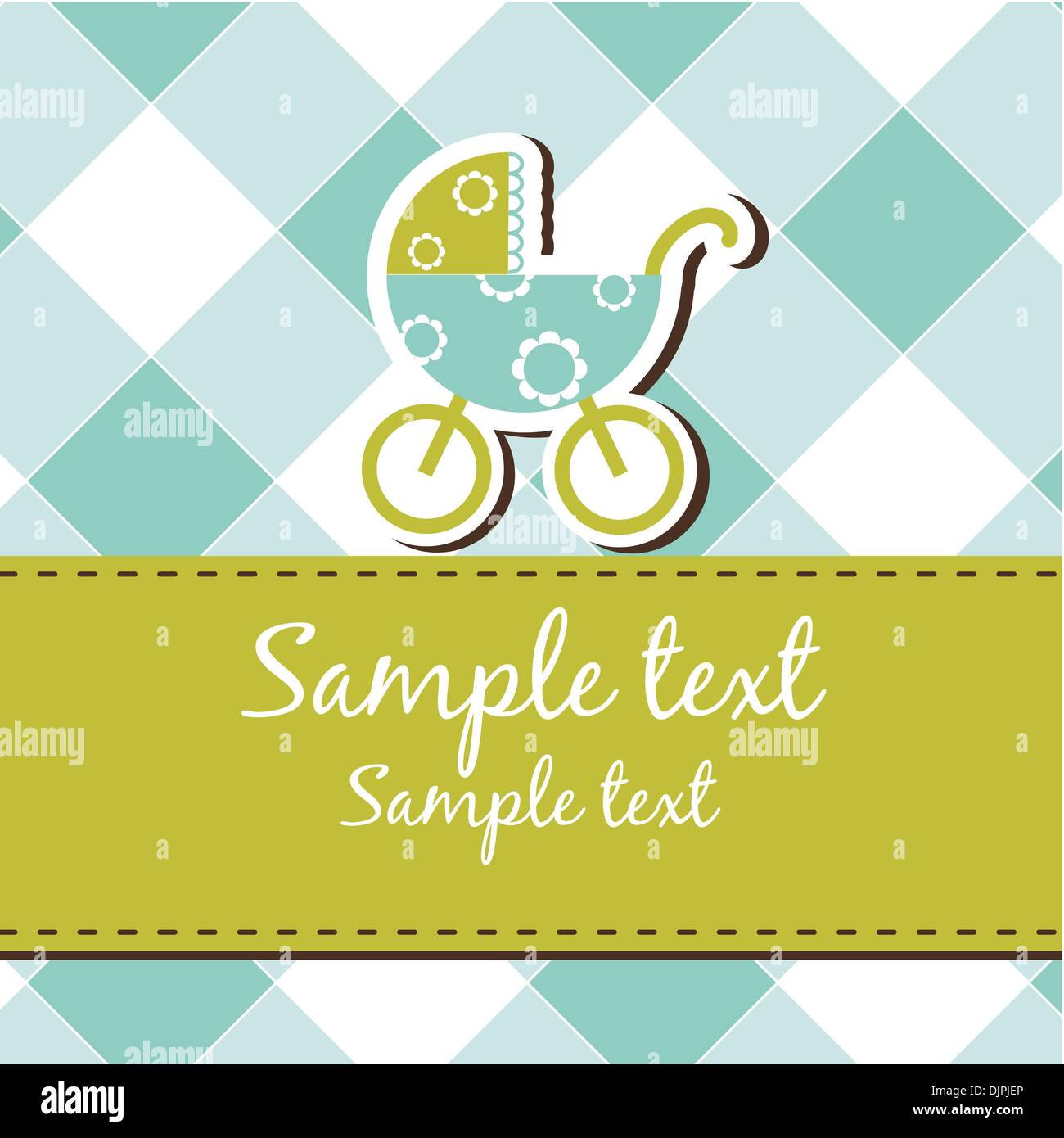Baby arrival announcement card Stock Vector Image & Art - Alamy