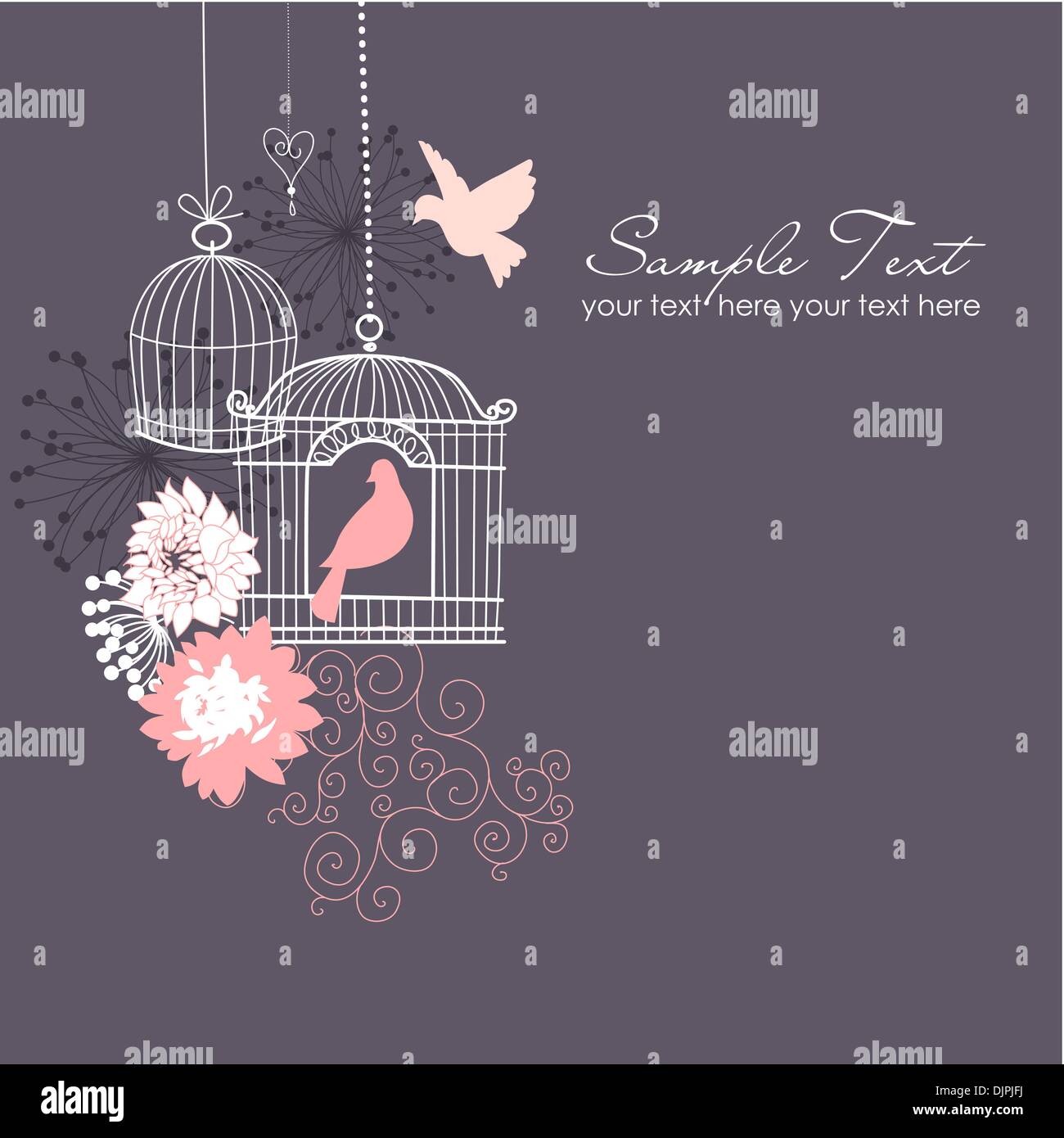 Open birdcage with free birds Stock Vector Images - Alamy