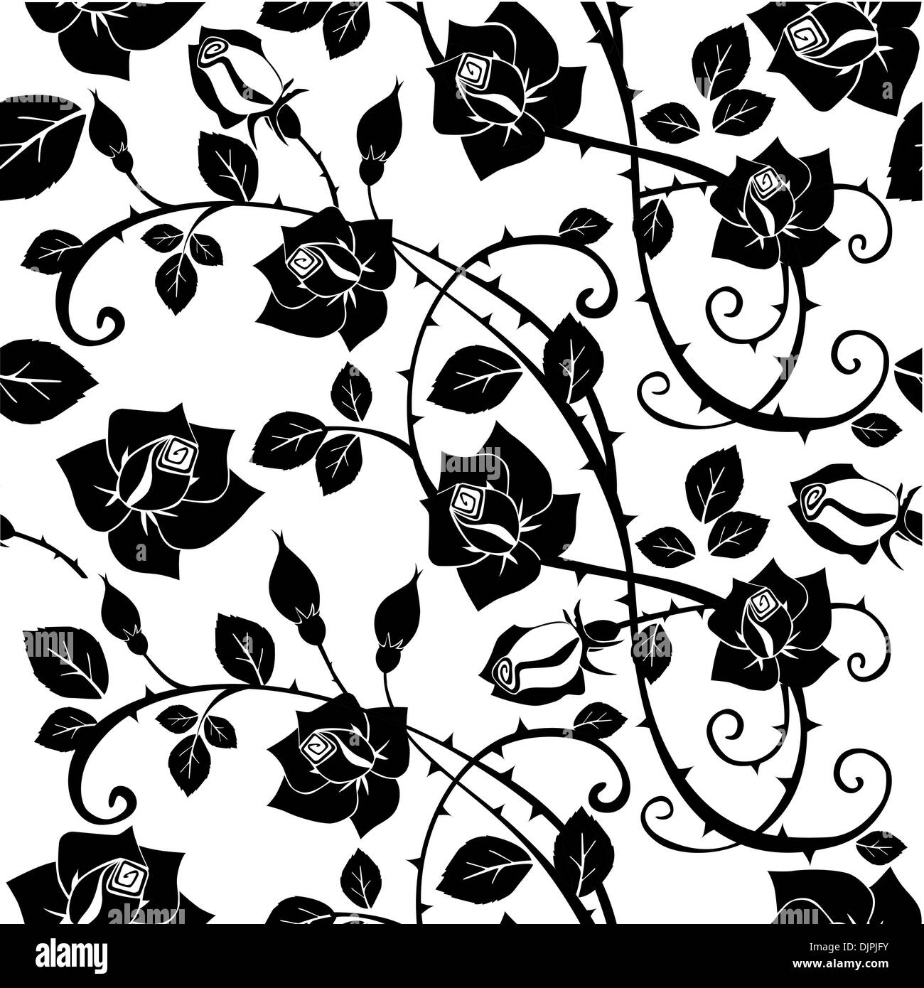 Seamless Floral Rose pattern Stock Vector Image & Art - Alamy