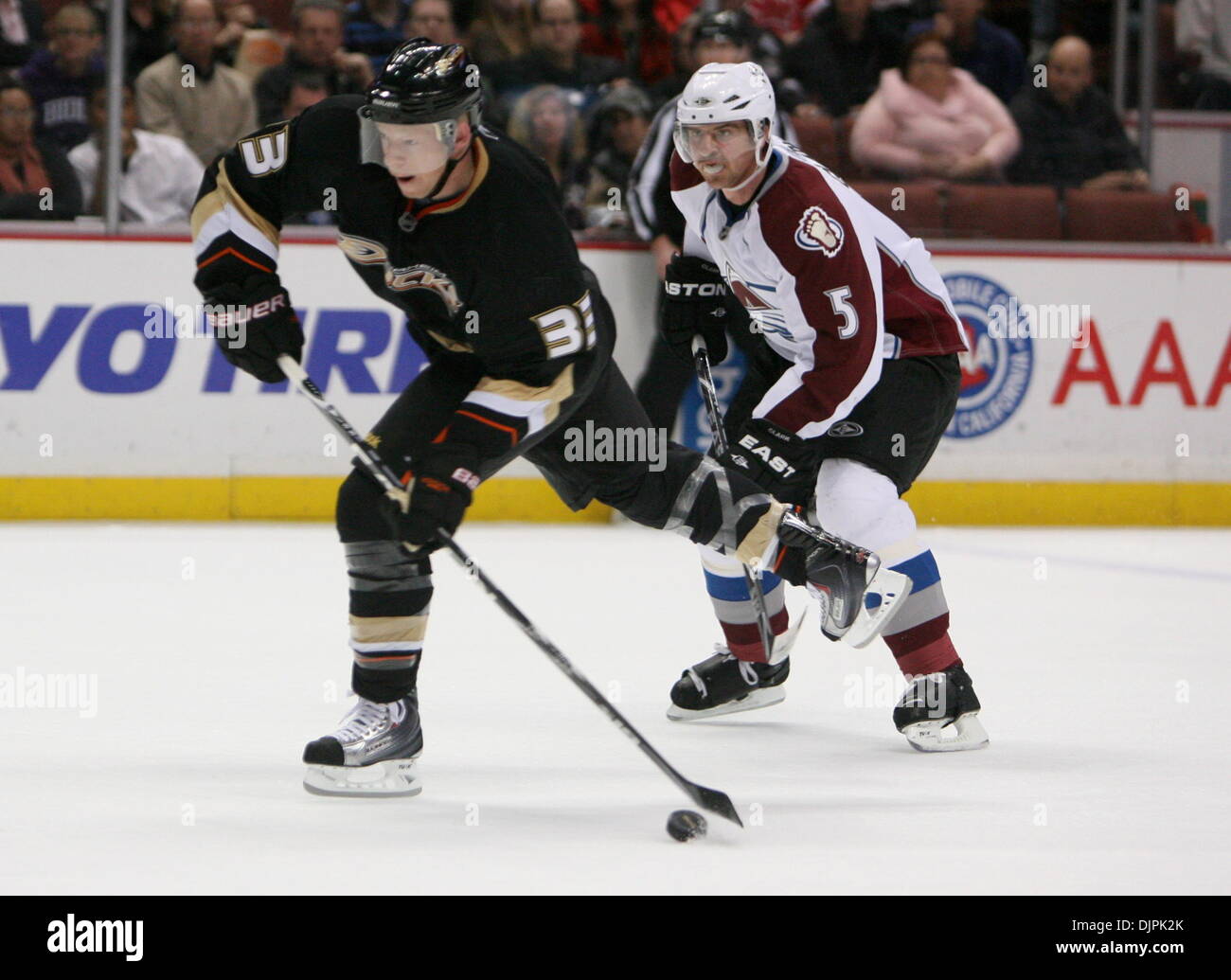 Mar 03, 2010 - Anaheim, California, USA - Anaheim Ducks' left wing ...