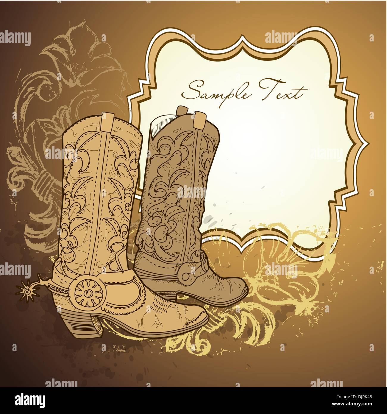 Old Cowboy boots Stock Vector Image & Art - Alamy